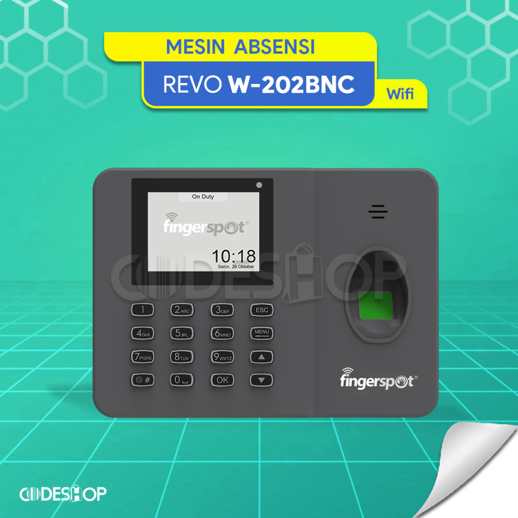 Jual Mesin Absensi Biometrik Fingerspot Revo W202 Sidik Jari Kartu ...
