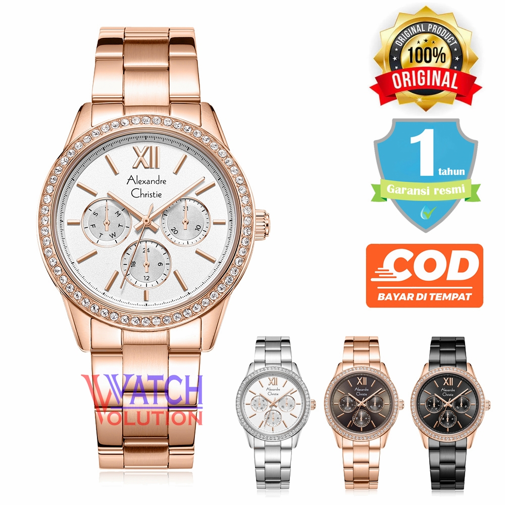 Jual Jam Tangan Wanita Alexandre Christie AC 2A46 BFB Original | Shopee Indonesia