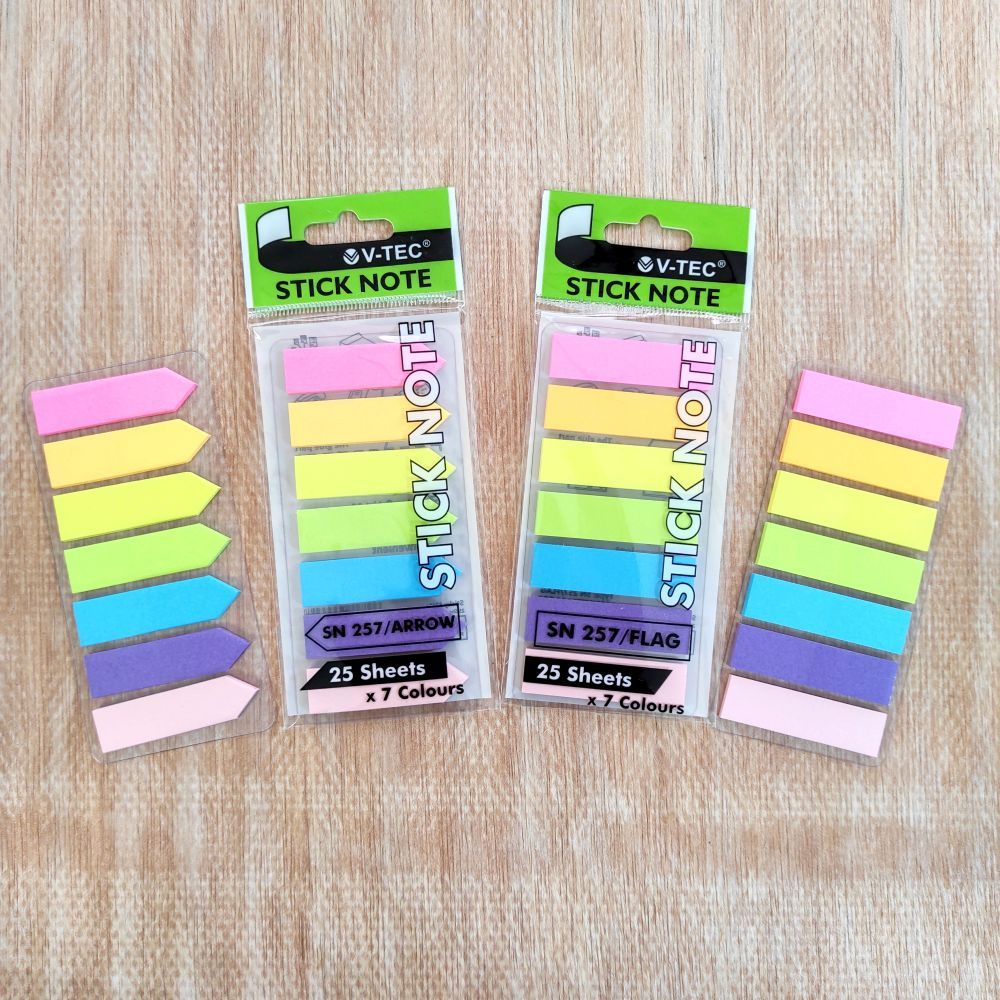 Jual V-TEC Sticky Notes SN-257 / Book Annotation Tabs / Penanda Buku ...