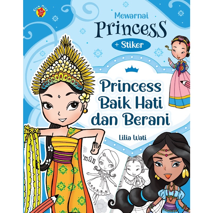Jual Mewarnai Princess + Stiker: Princess Baik Hati Dan Berani | Shopee Indonesia