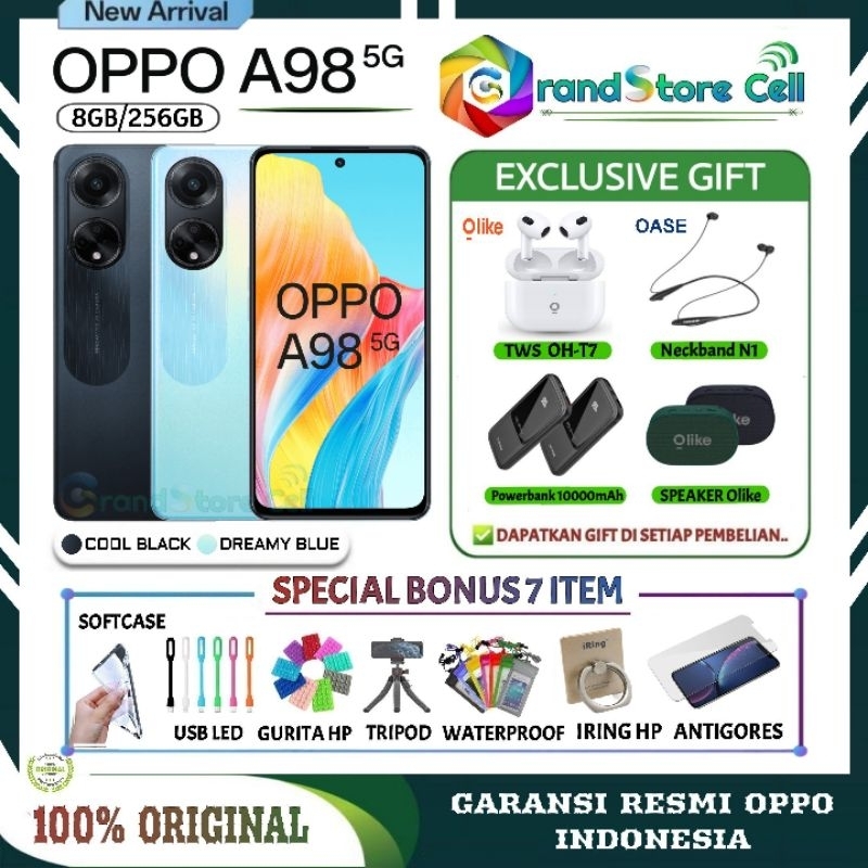 Jual { HARGA SPESIAL } OPPO A98 5G NFC RAM 8/256GB GARANSI RESMI OPPO ...
