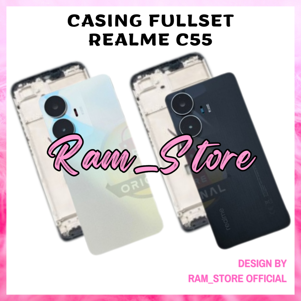 Jual Cassing Fullset REALME C55 Housing Backdor bezel Plus Frame ...