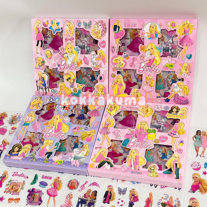 Jual ( KKM ) BARBIE Sticker Box Character Cartoon Stiker 2D Box isi 100 ...