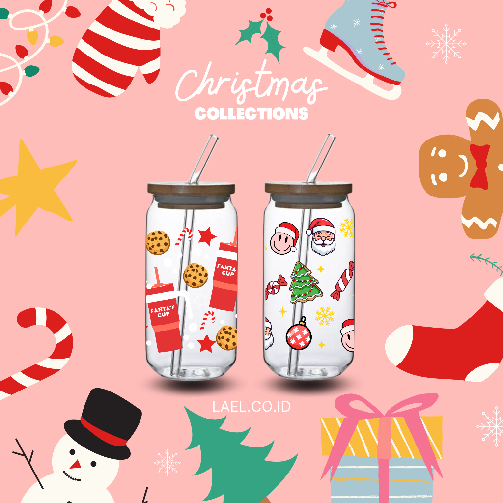 Jual SOUVENIR NATAL : KADO NATAL : HAMPERS NATAL :GELAS AESTHETIC KACA ...