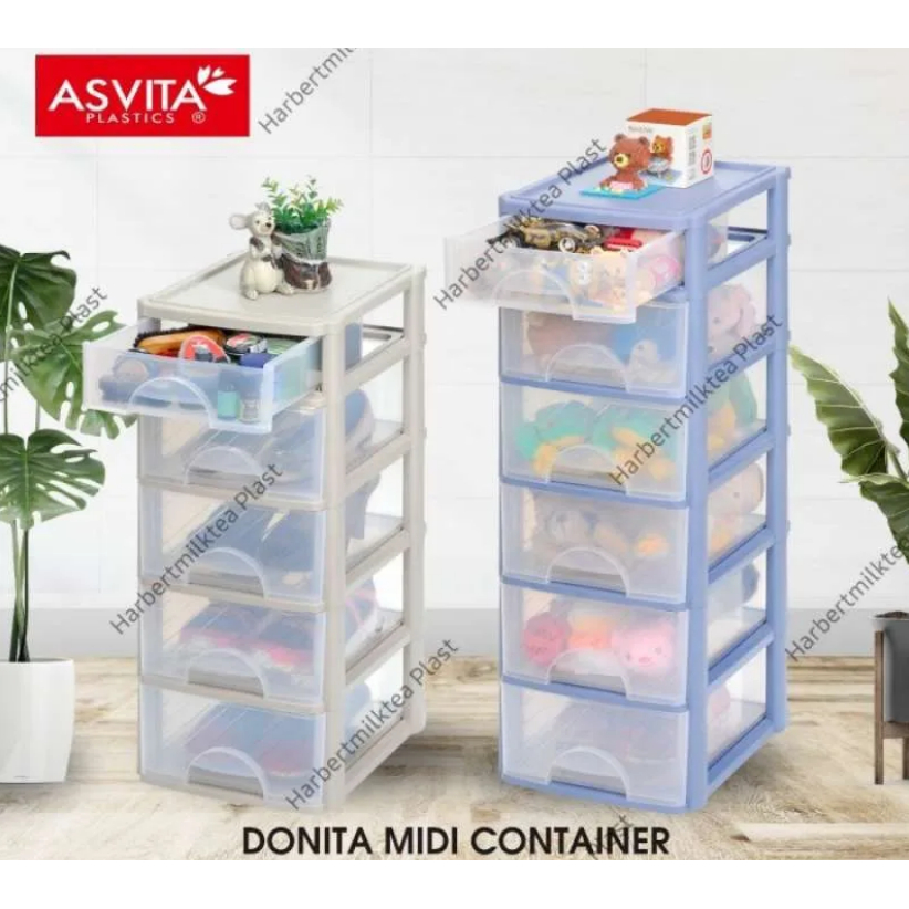 Jual LACI MINI CONTAINER SUSUN 4 LARGE MERK ASVITA DONITA MIDI / TEMPAT ...