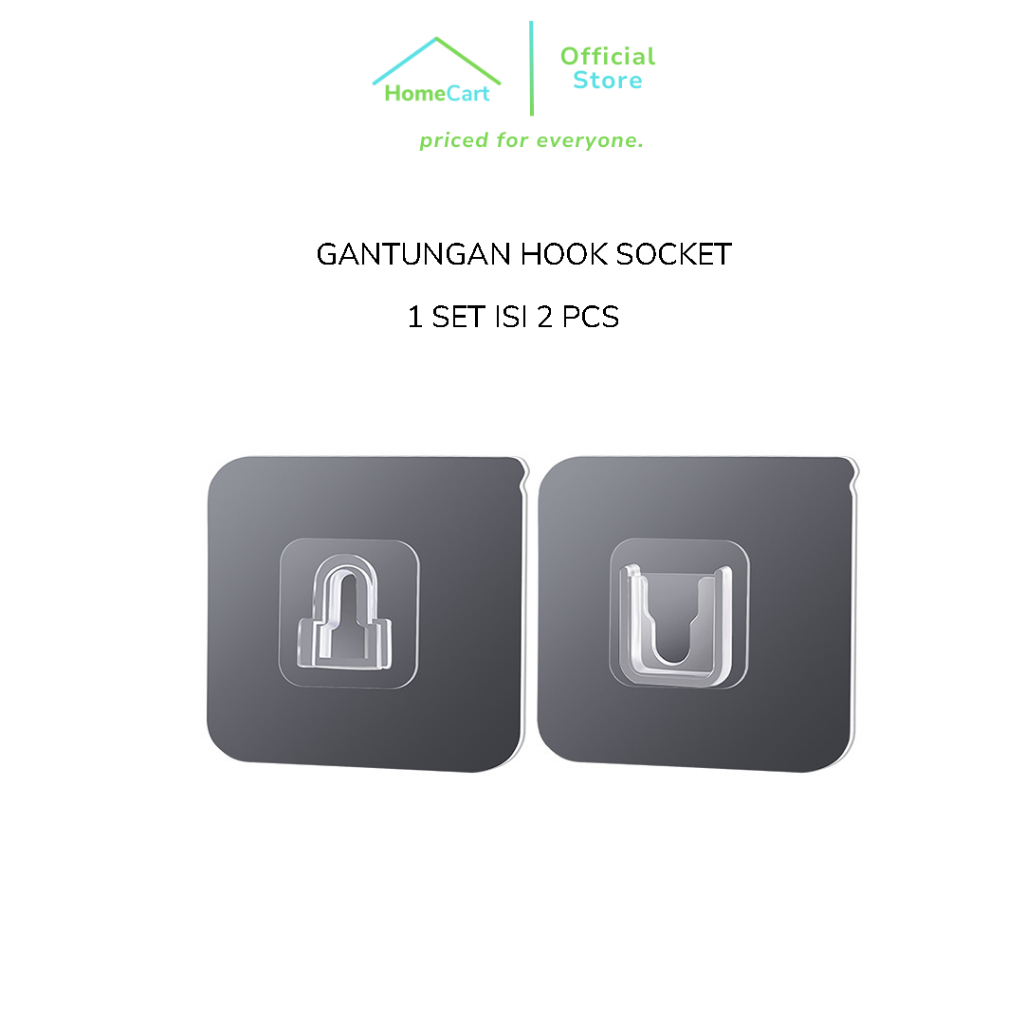 Jual Homecart Gantungan Tempel Tembok Socket Hook Cantolan Dinding Plus ...