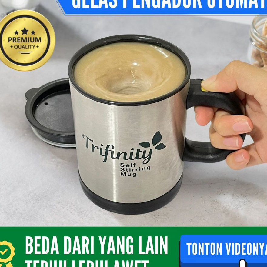Jual Star Seller Trifinity Gelas Pengaduk Otomatis Kopi Self Stirring Mug Coffee. | Shopee Indonesia