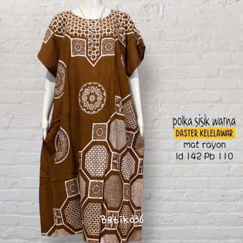 Jual Daster batik klasik jumbo adem bunga rayon wanita motif batik ...