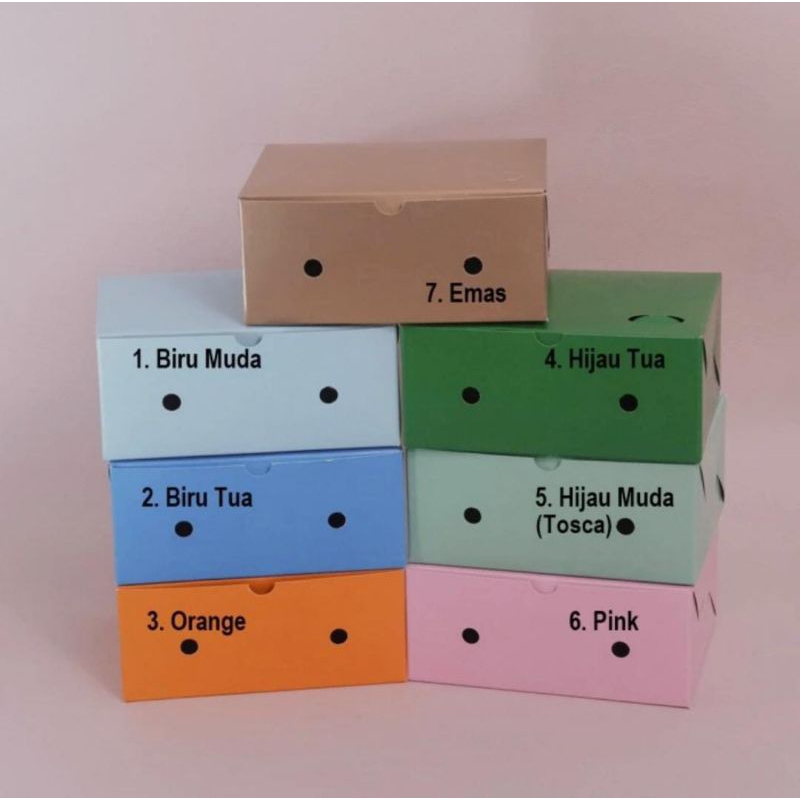 Jual Dus Snack Kotak Kue Makanan Kecil Warna 16x12x7 ( 100 pcs ...