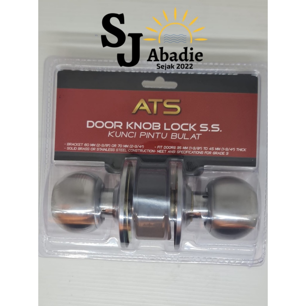 Jual (1 PC) ATS Handle Gagang Kunci Pintu Bulat Door Knob Handle Lock ...