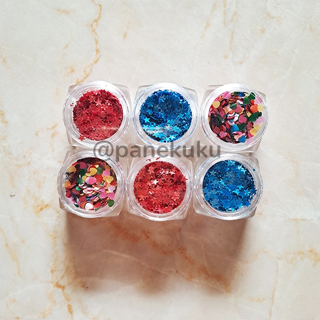 Jual EDIBLE GLITTER LOVE STAR/ sparkle gliter warna warni dekorasi kue bisa dimakan untuk cake ...