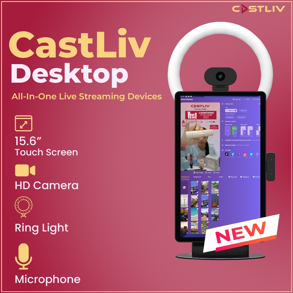 Jual CastLiv Desktop - All In One Live Streaming Device | Shopee Indonesia