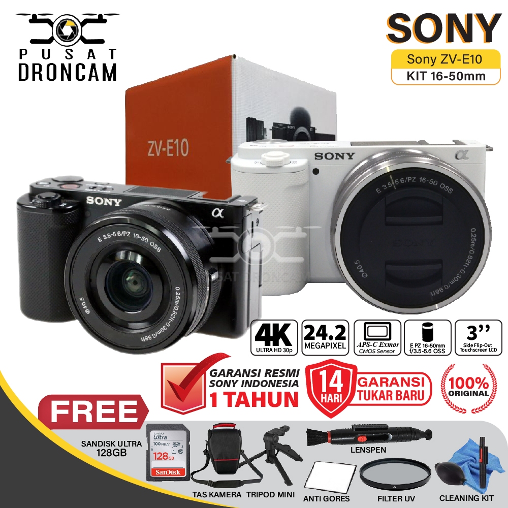 Jual Sony Alpha ZV-E10 Kit 16-50MM Mirrorless Camera - ZVE10 - ZVE-10 ...