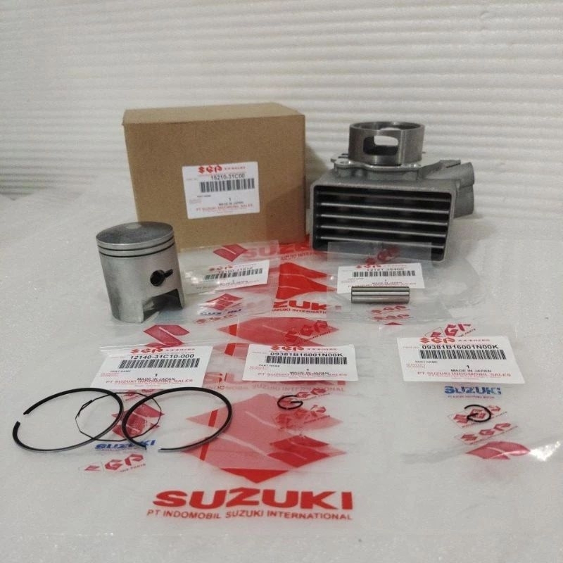 Jual cylinder block seher buring + piston kit set suzuki rc 110 tornado original japan | Shopee ...