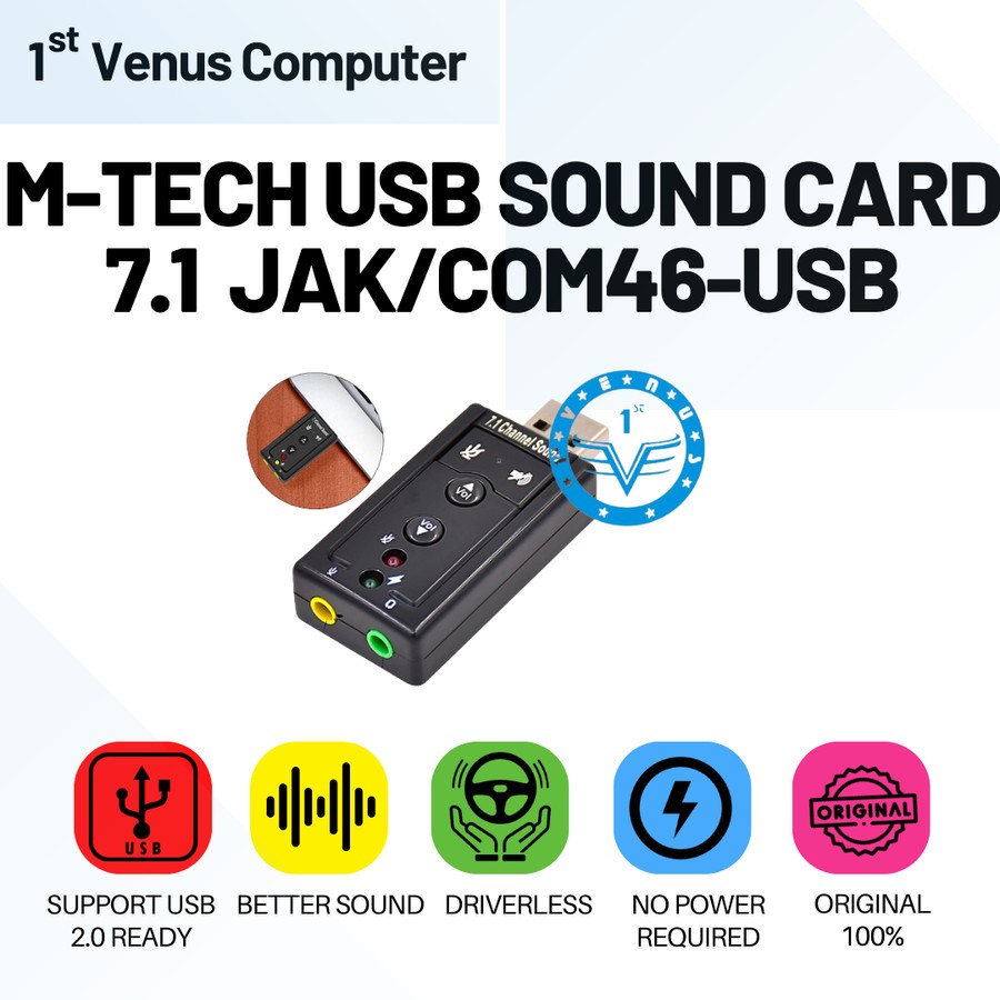 Jual USB SOUND CARD 7.1 M-TECH CONVERTER USB SOUND 7.1 USB TO JACK ...