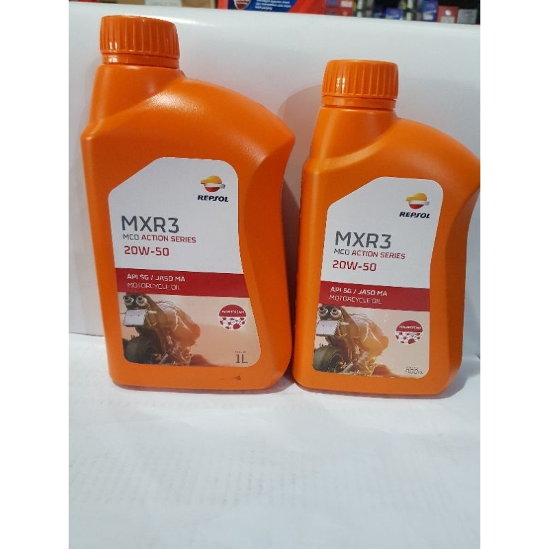 Jual Oli Mesin Repsol MXR3 Sae 20w-50 | Volume 0.8L & 1L | Shopee Indonesia