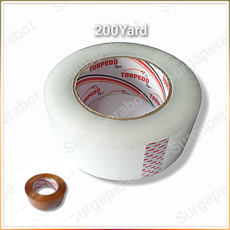 Jual Lakban Bening Coklat 2 inch 45mm x 200Yard Solasi Jumbo Opp Clear Tape 200 yard cokelat ...