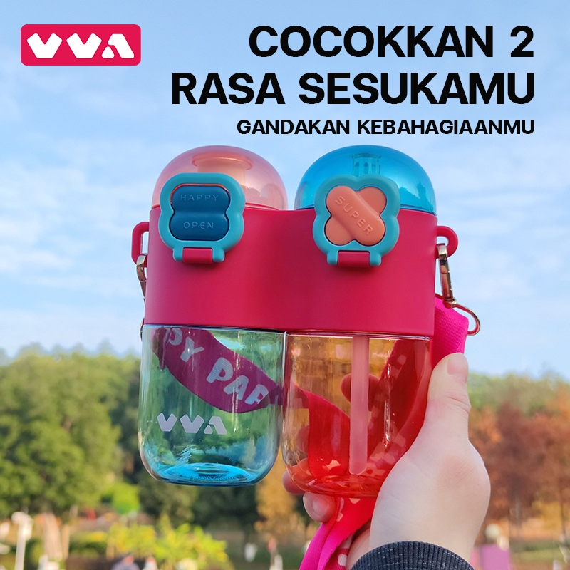 Jual VVA1005 botol minum unik 800ml Tritan Anti tumpah BPA FREE dengan ...