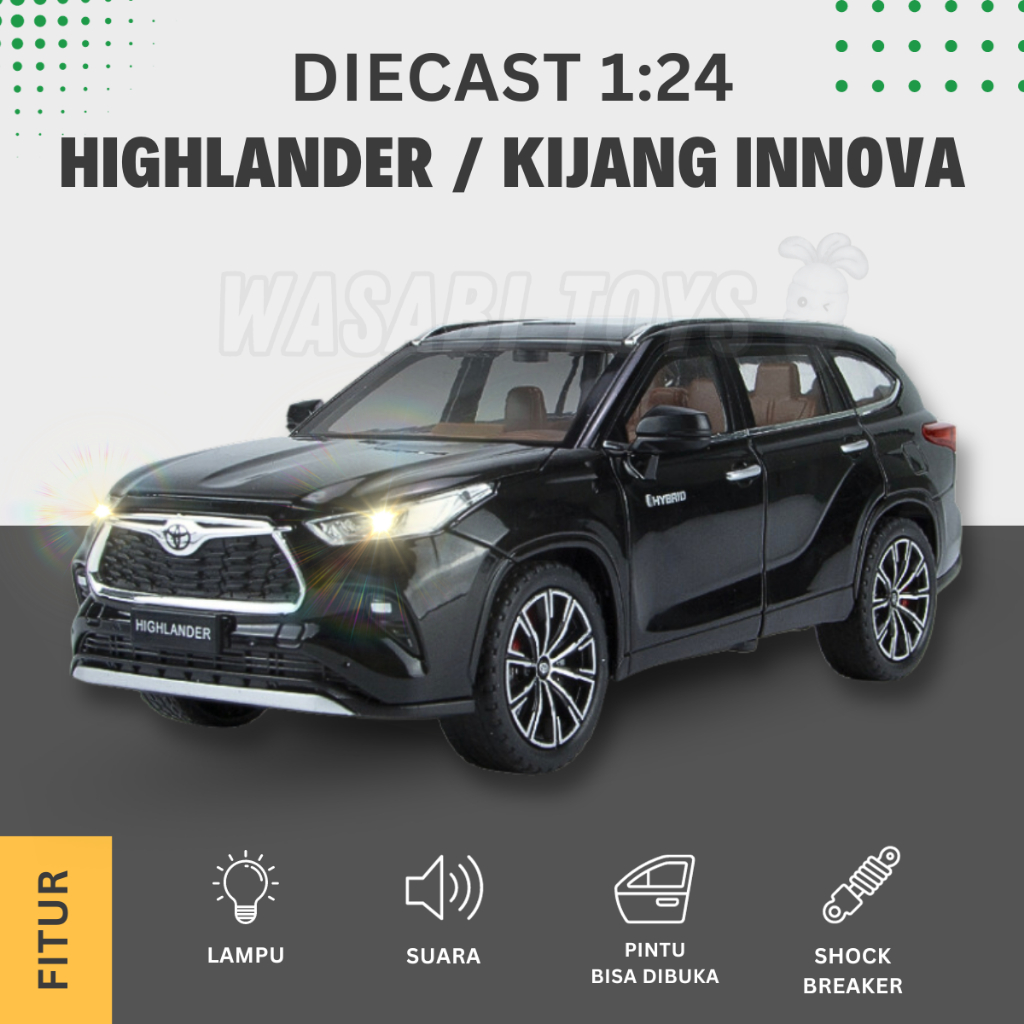 Jual Miniatur Diecast Toyota Highlander / Kijang Innova 1:24 (Jok Bisa ...