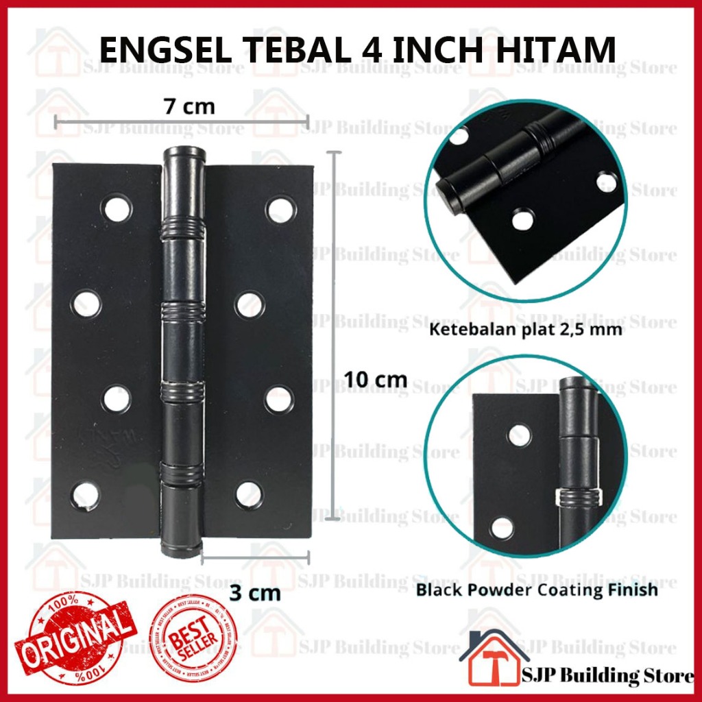 Jual GRT Engsel Pintu 4 inch TEBAL Silver Gold l Engsel Jendela TEBAL 4 ...