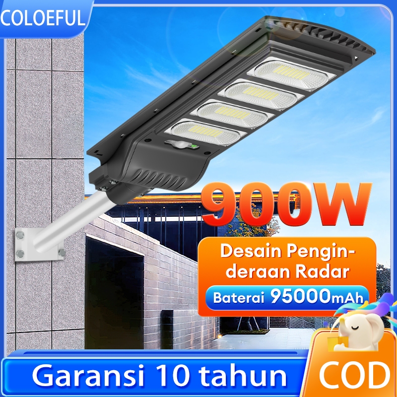 Jual 【garansi 10 tahun】 lampu tenaga surya outdoor otomatis nyala jalan LED 900W Induksi tubuh ...