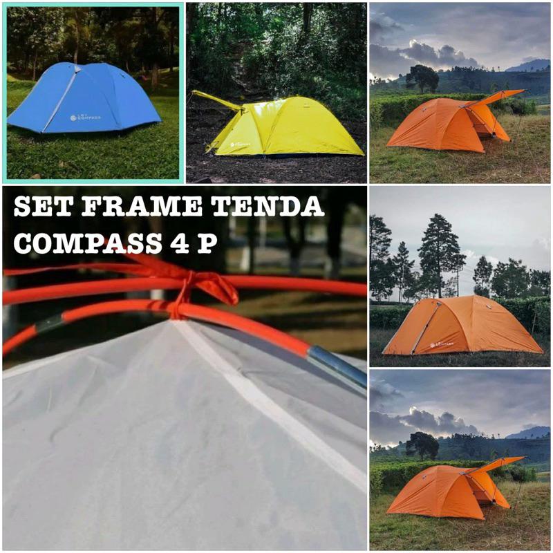 Jual Set frame rangka tenda camping compass 4p rangka tenda bingkai ...