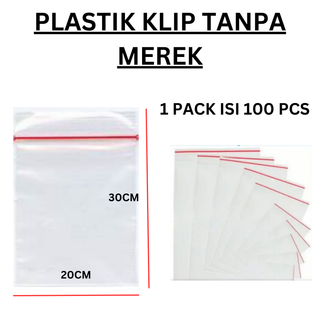 Jual Kantong Plastik Klip Uk 20x30 Plastik Zipper Lock Shopee Indonesia