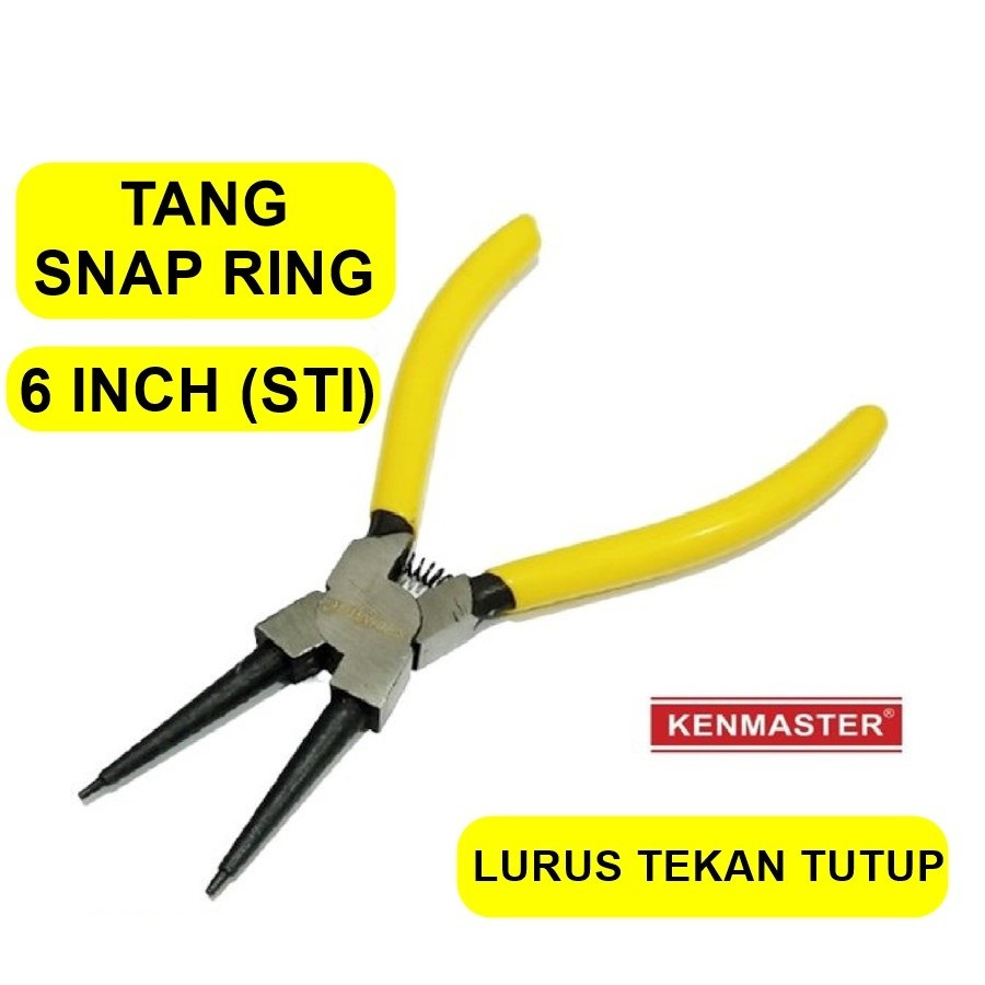Jual Tang Snap Ring Lurus/Tang Pin Lurus Tekan Tutup Kenmaster 6" Inch ...