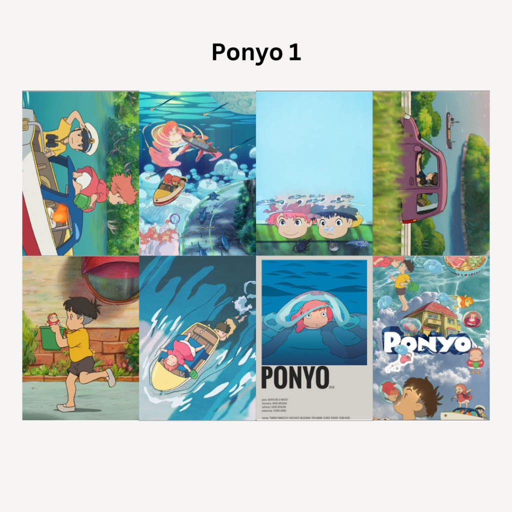 Jual Poster postcard Wall decor Studio ghibli Spirted away Totoro Ponyo ...