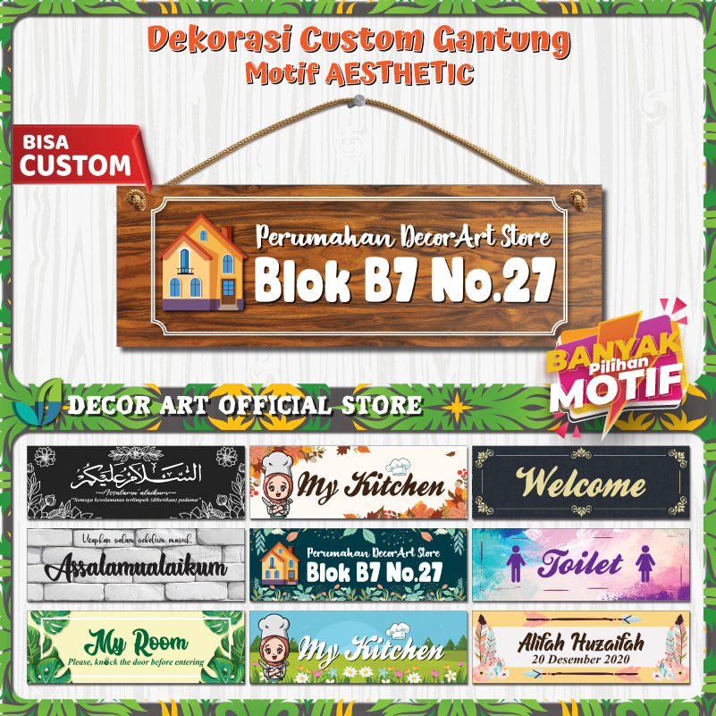 Jual Bisa Custom - Request Papan Nomor Custom Nama Alamat Rumah Custom ...