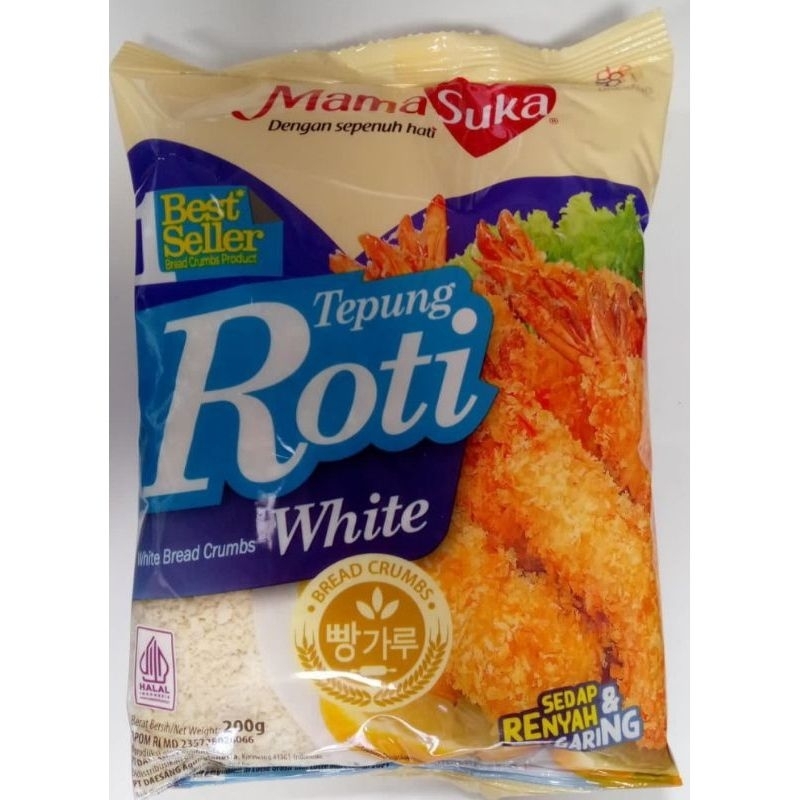 Jual Mamasuka tepung roti white Bread crumbs 200gr | Shopee Indonesia