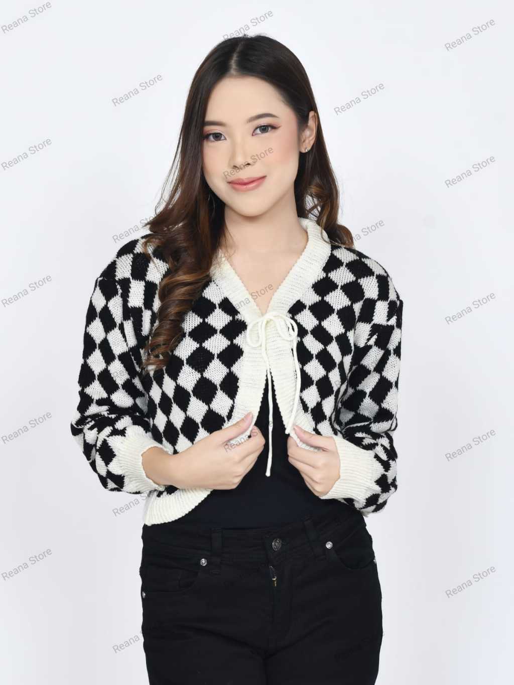 Jual Cardigan Crop Kotak Tali/Cardi Crop Ketupat/Bolero Motif Sido/Cardigan Rajut Crop Sido ...