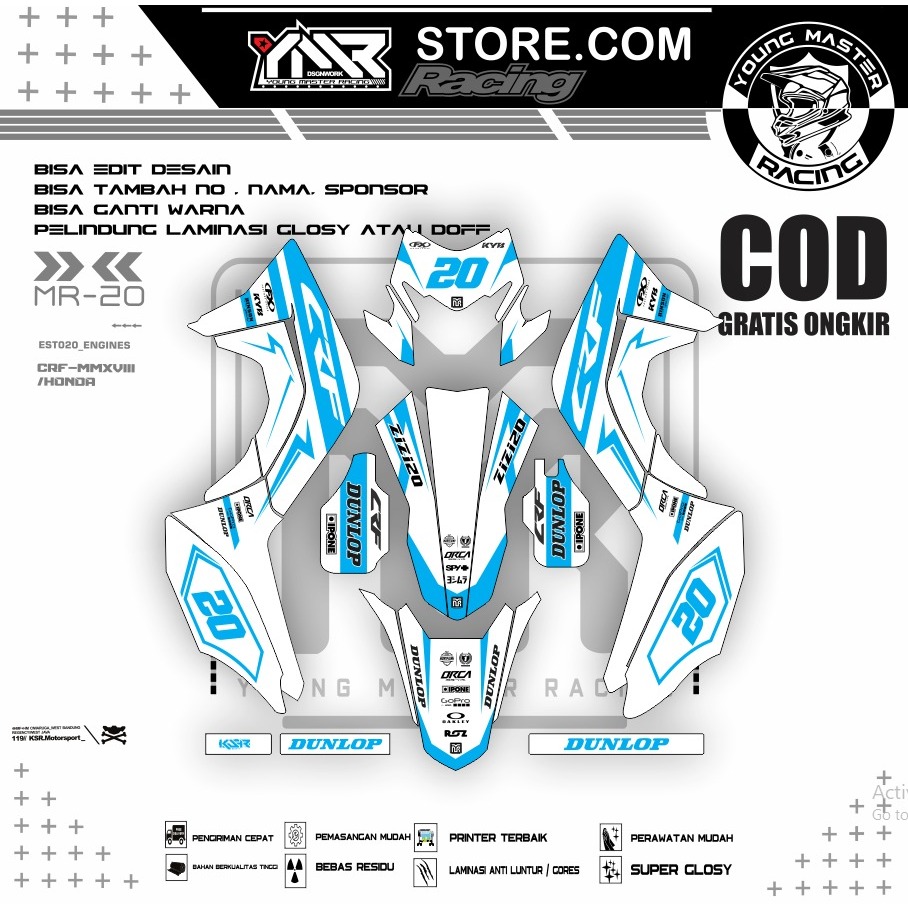 Jual DECAL CRF 150 L SUPERMOTO FULL BODY CUSTOM DESAIN A065 | Shopee ...