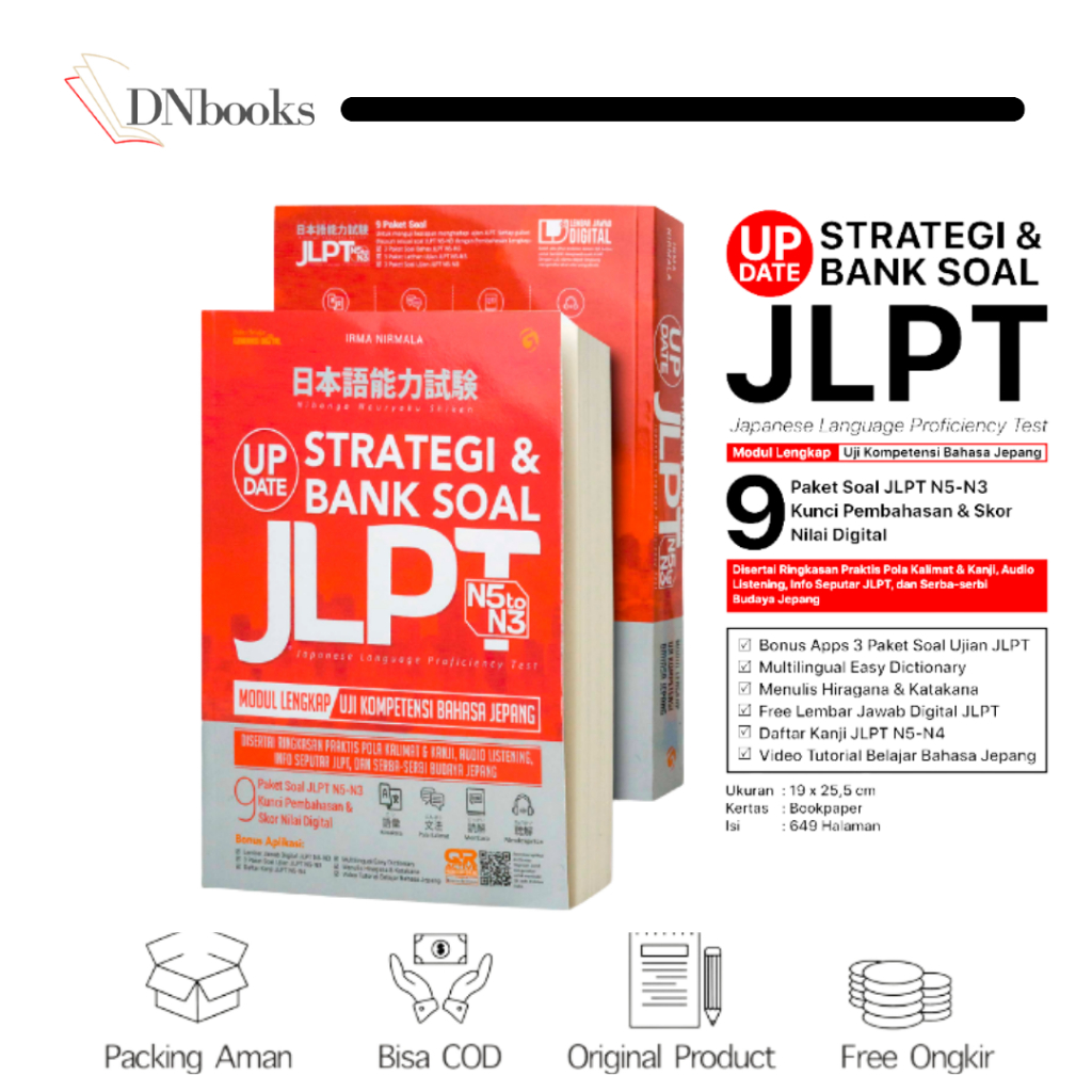 Jual Buku Belajar Bahasa Jepang Update Strategi & Bank Soal JLPT N5-N3 ... Jual Buku Belajar Bahasa Jepang Update Strategi & Bank Soal JLPT N5-N3 ...