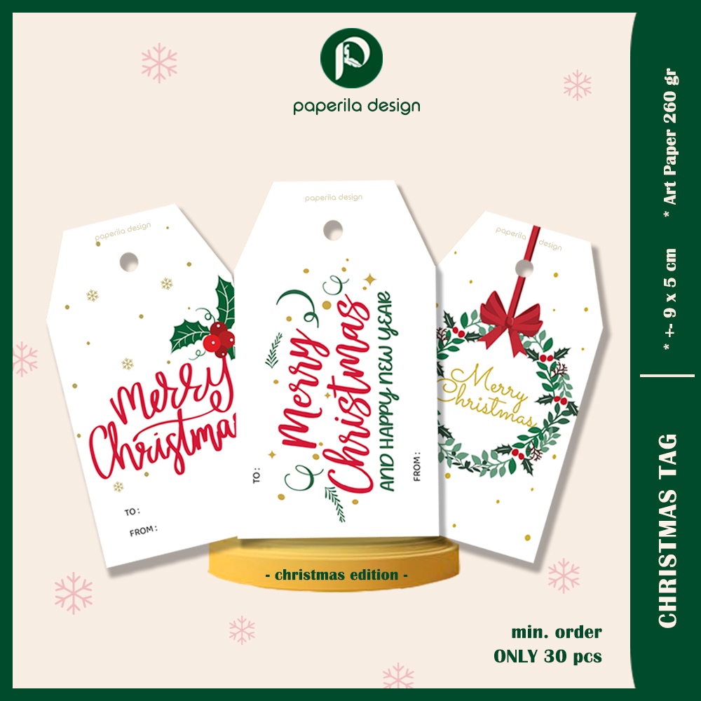 Jual Hangtag Natal | Christmas Tag | Merry Christmas | Kartu Ucapan ...