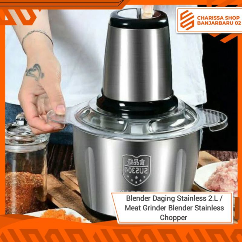 Jual Blender Daging Stainless 2.L / Meat Grinder Blender Stainless Chopper / Blender Stainless 4 ...