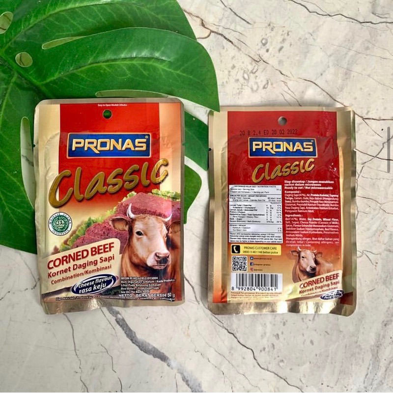 Jual Pronas Classic Corned Beef Cheese Flavour 50gr | Shopee Indonesia