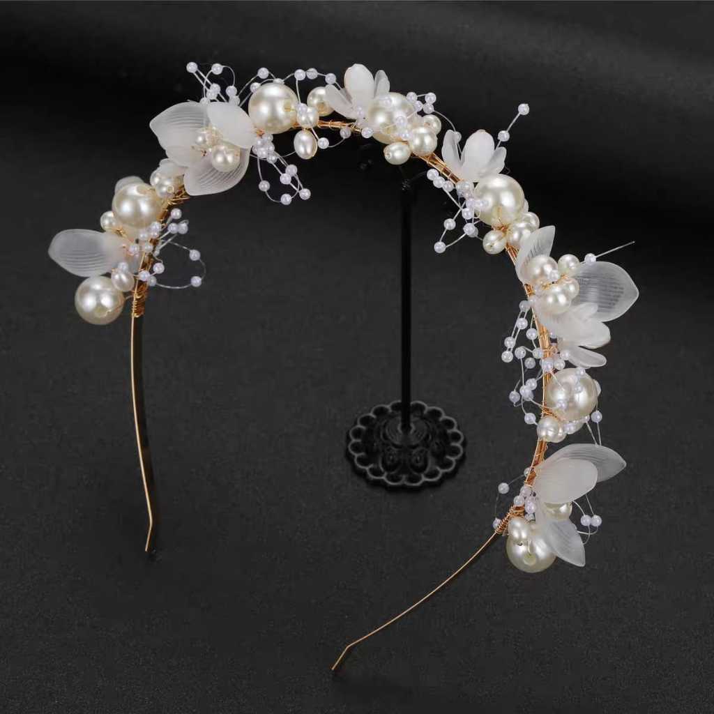 Jual Headpice bando bunga mutiara/headpiece korea/bando anak/dewasa ...