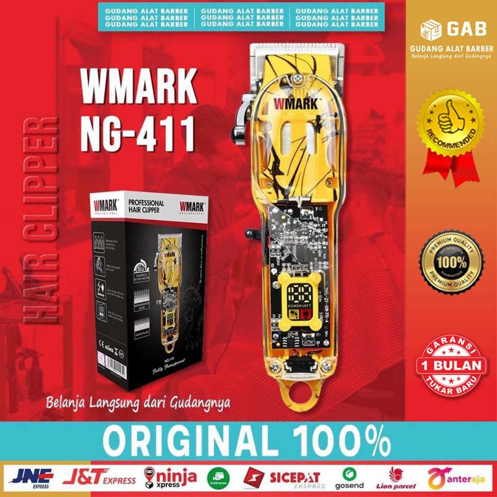 Jual Hair Clipper Wmark NG 411 Alat Cukur Elektrik Alat Pangkas Rambut Barbershop 6500 Rpm ...