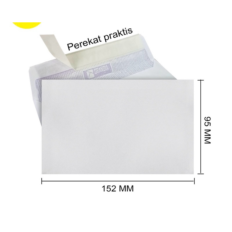 Jual Amplop Putih Satuan Ukuran 95x152 | Shopee Indonesia