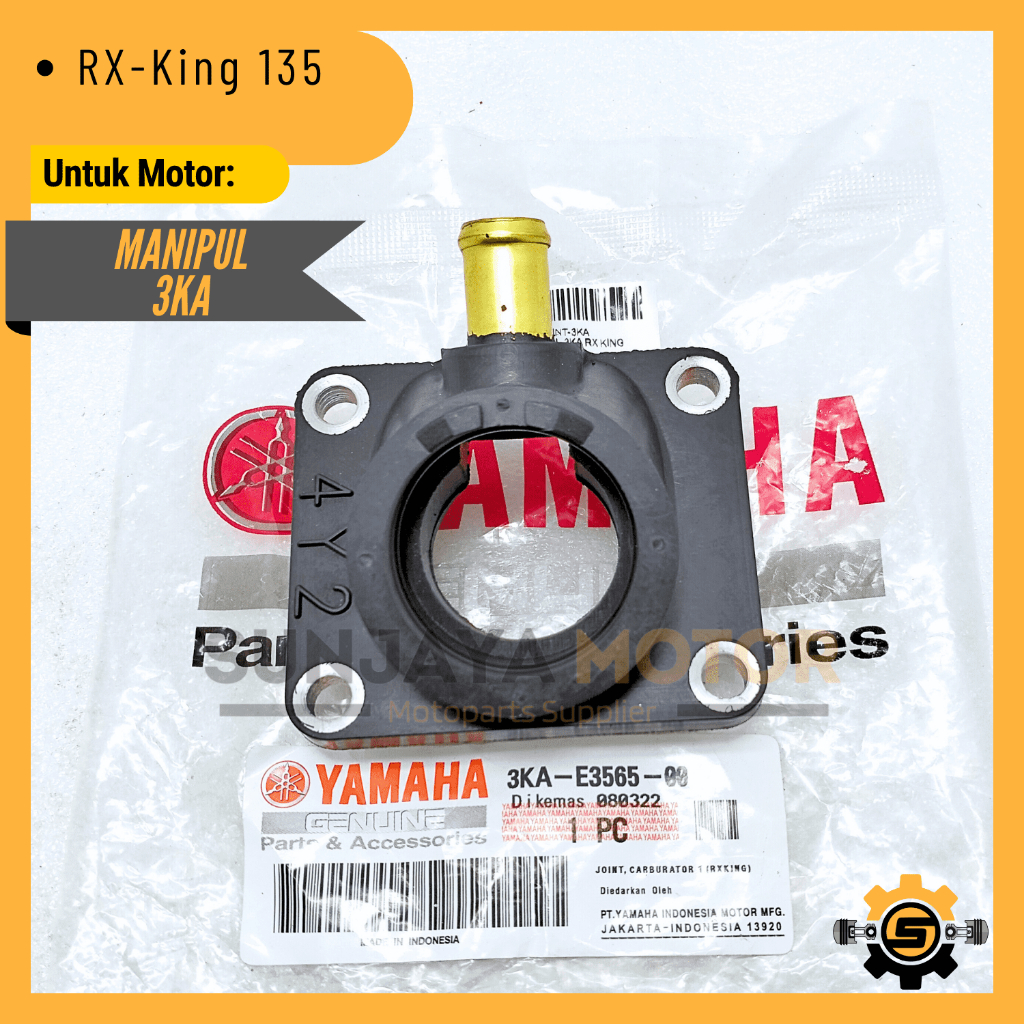 Jual Manifold 3KA Intake Manipul Original Yamaha RX King 135 Manipol Maniful Karet Intek Presisi ...