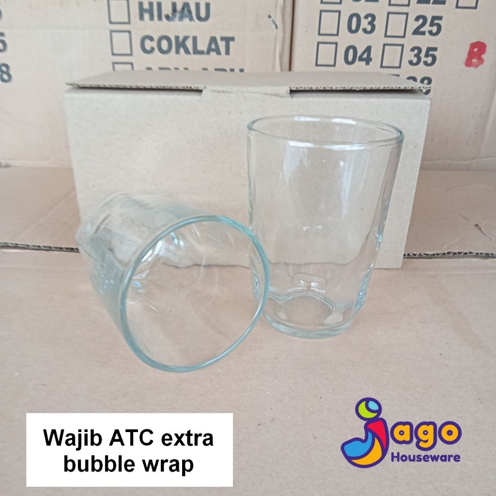 Jual Gelas K09 Beling, Gelas Polos Kaca 250 ml, Gelas Kopi Teh Tanpa ...