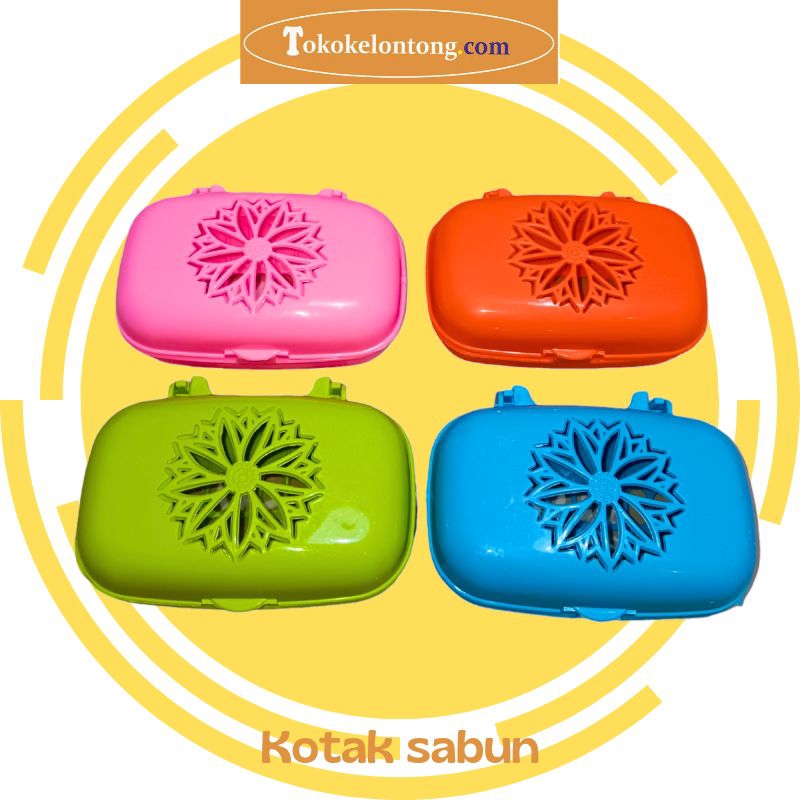 Jual Kotak sabun plastik warna warni/tempat simpan sabun batangan ...