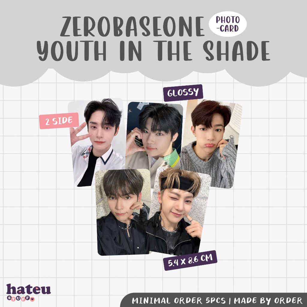 Jual ZEROBASEONE ZB1 Unofficial Photocard Youth in the Shade Selca Collection | Shopee Indonesia