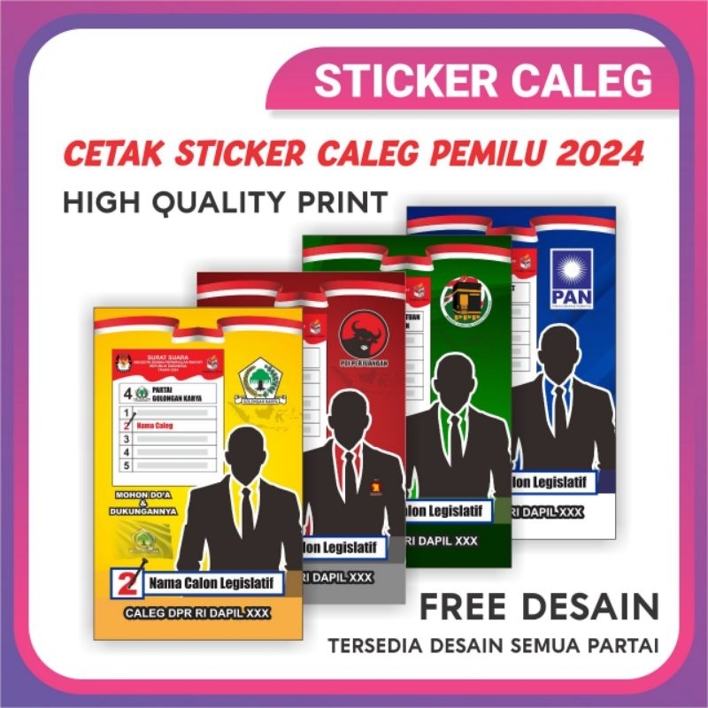 Jual CETAK STICKER CALEG PEMILU 2024 | Shopee Indonesia