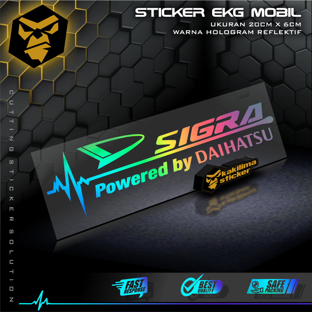 Jual Sticker EKG Logo Mobil Daihatsu Ayla, Ceria, Espass, Feroza, Gran ...