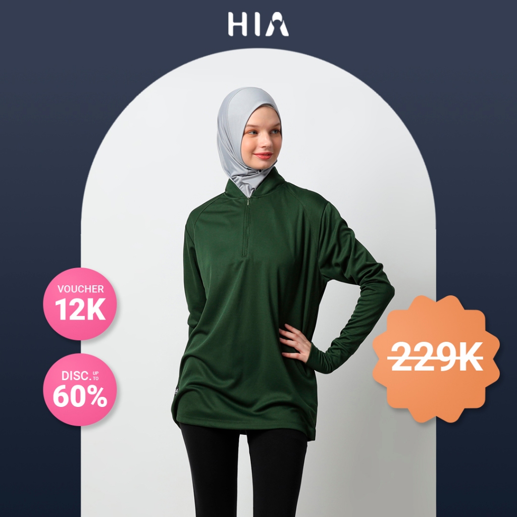 Jual HIA Everywear Yameeka Top Long Sleeve Baju Olahraga Wanita Dry Fit ...