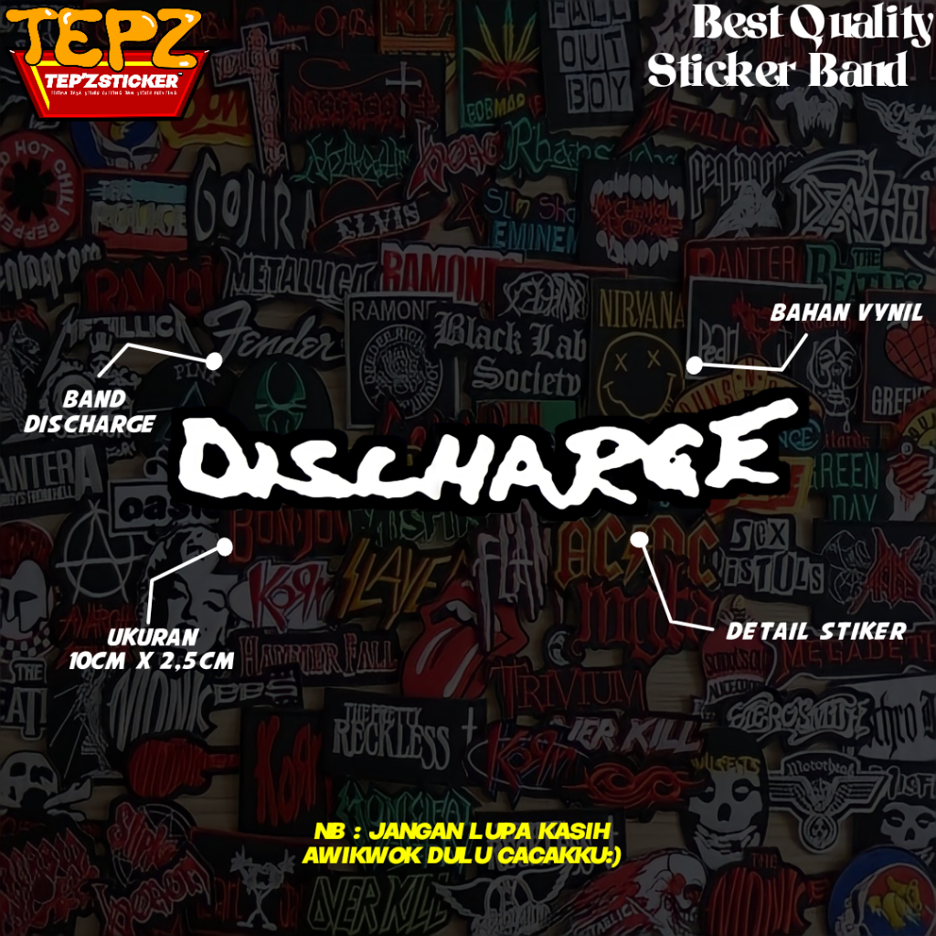 Jual STIKER STICKER (BAND DISCHARGE) STIKER BAND|STIKER METAL|STIKER ...