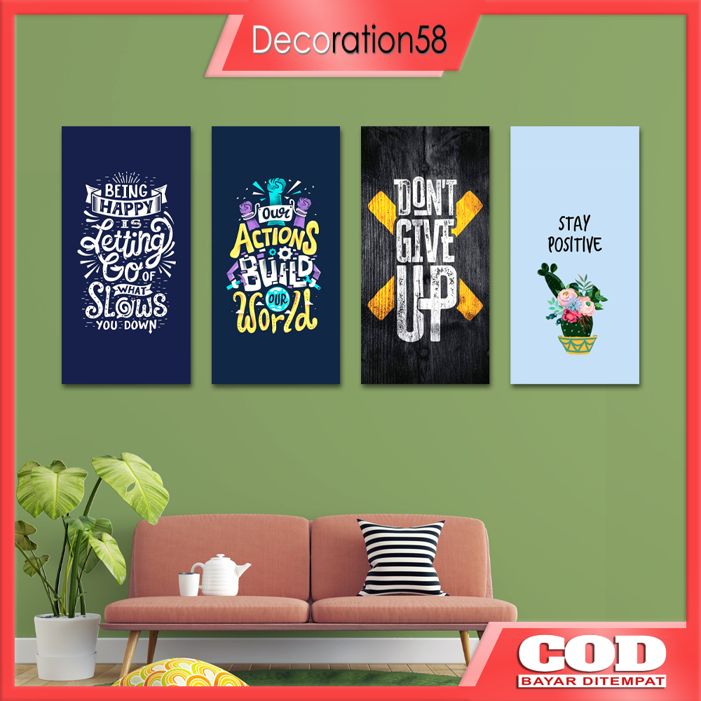 Jual Walldecor Hiasan Dinding Quotes Quote Poster Kayu Motifasi ...