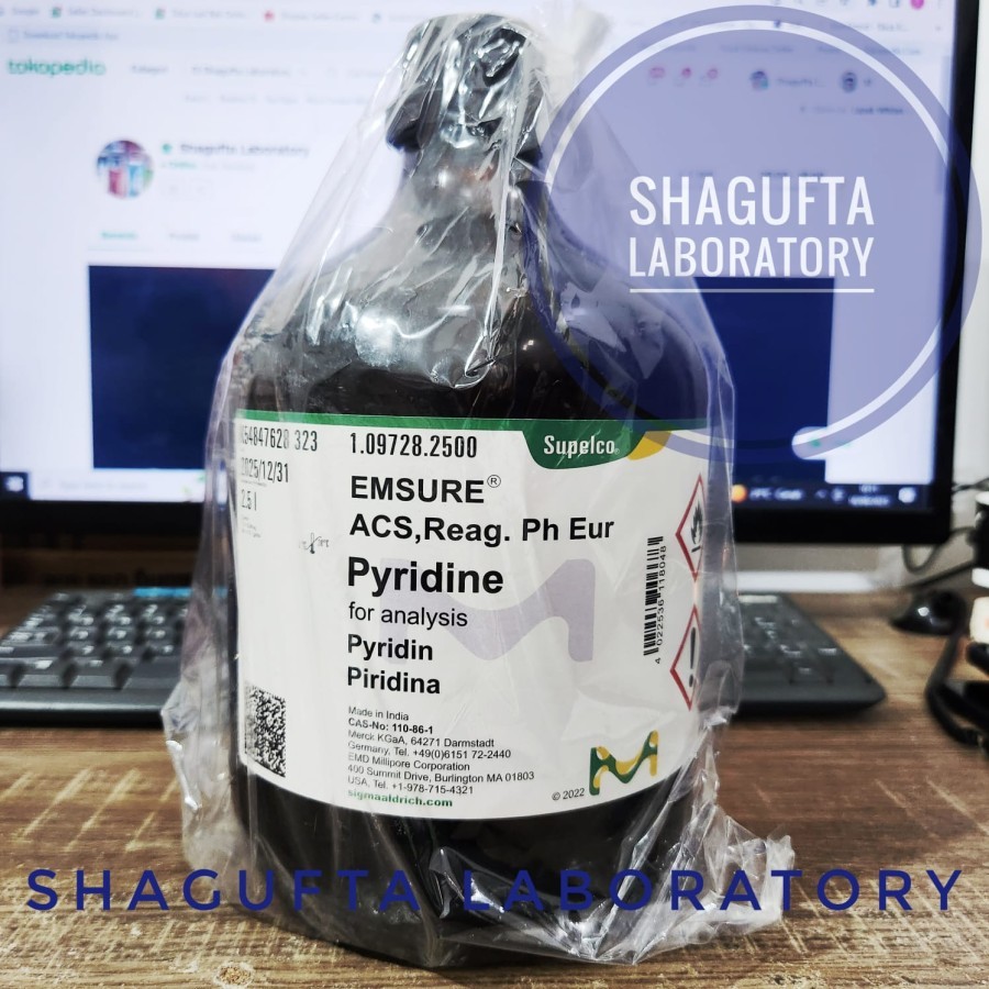 Jual PYRIDINE FOR ANALISYS MERCK 109728 2.5L / PIRIDINA PRO ANALIS ...